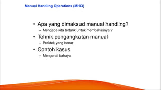 Penjelasan Singkat Tentang Penanganan Manual | PDF