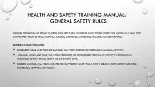 MANUAL HANDLING power point presentation | PPTX