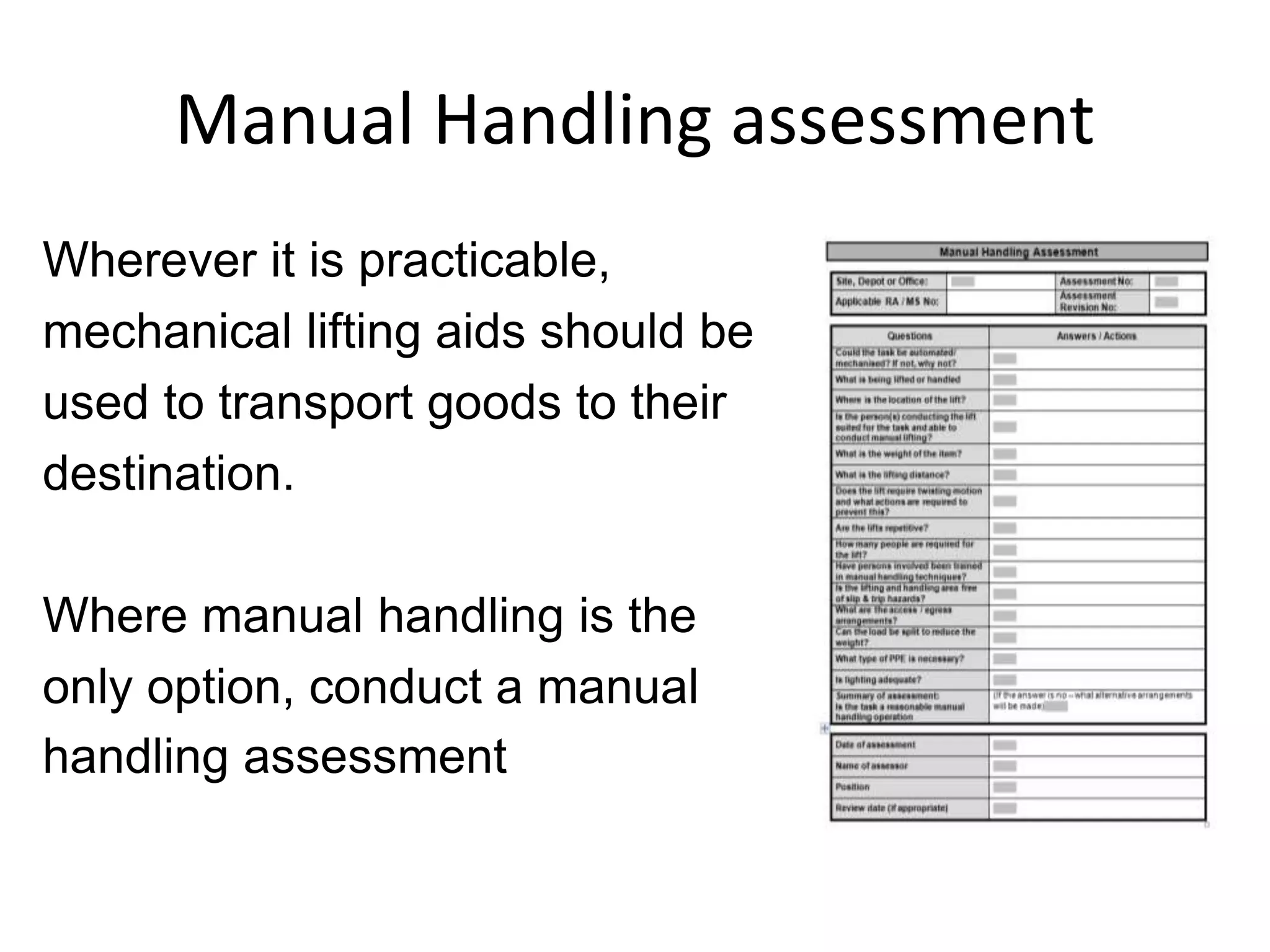 Manual handling1 | PPTX