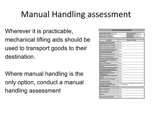 Manual handling1 | PPTX