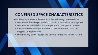 Manual Handling and Confined Space Presentation | PPTX