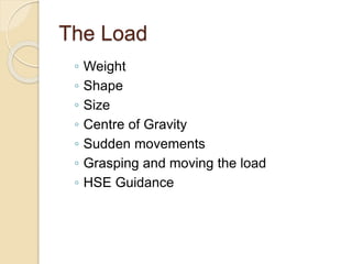 Manual handling hazard | PPTX