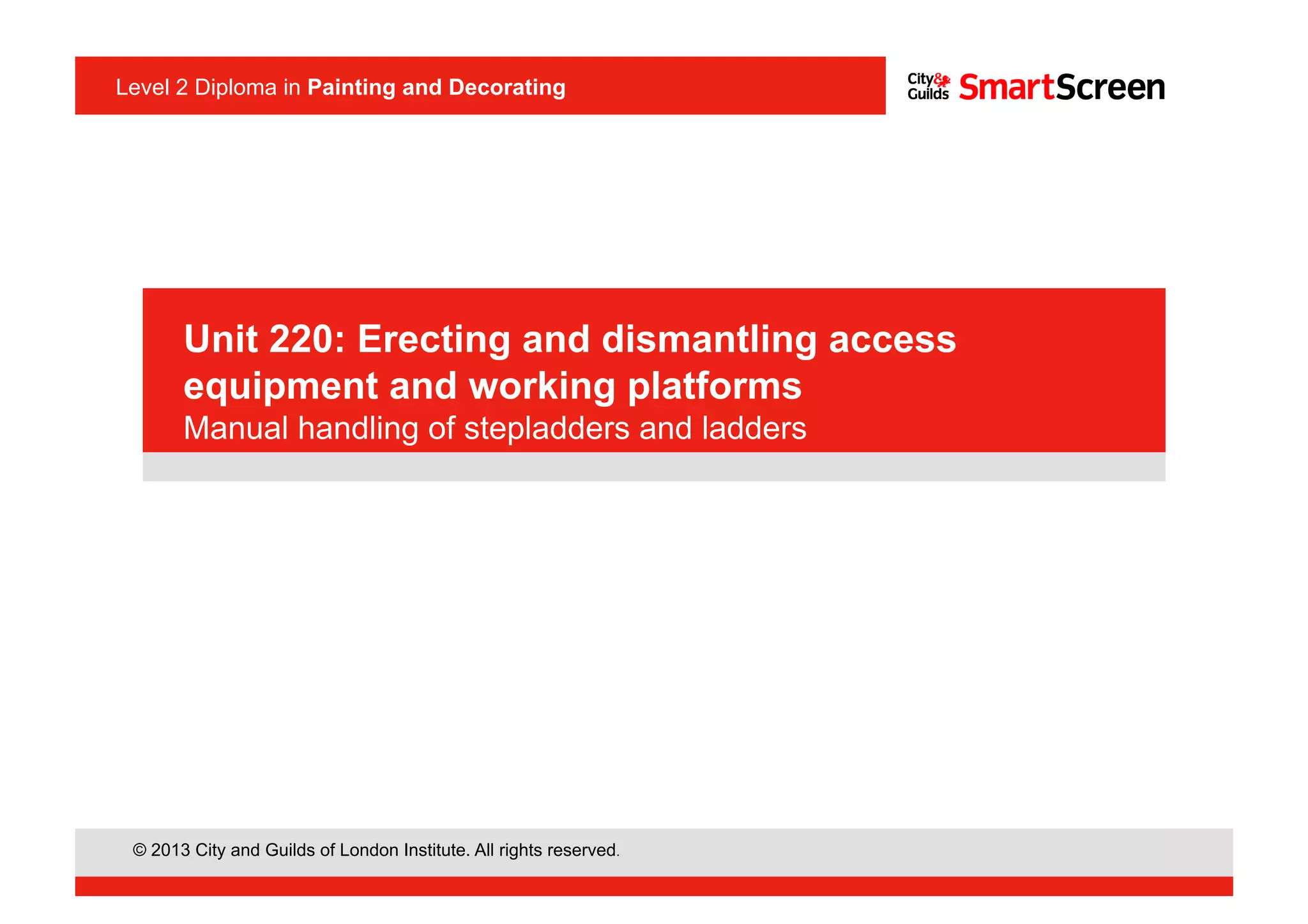 Manual handling of stepladders and ladders 3 | PPT