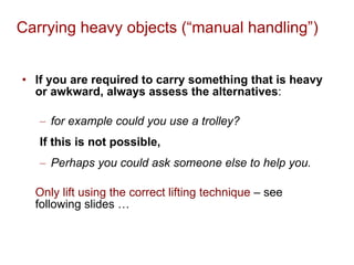 Manual handling overview | PPT