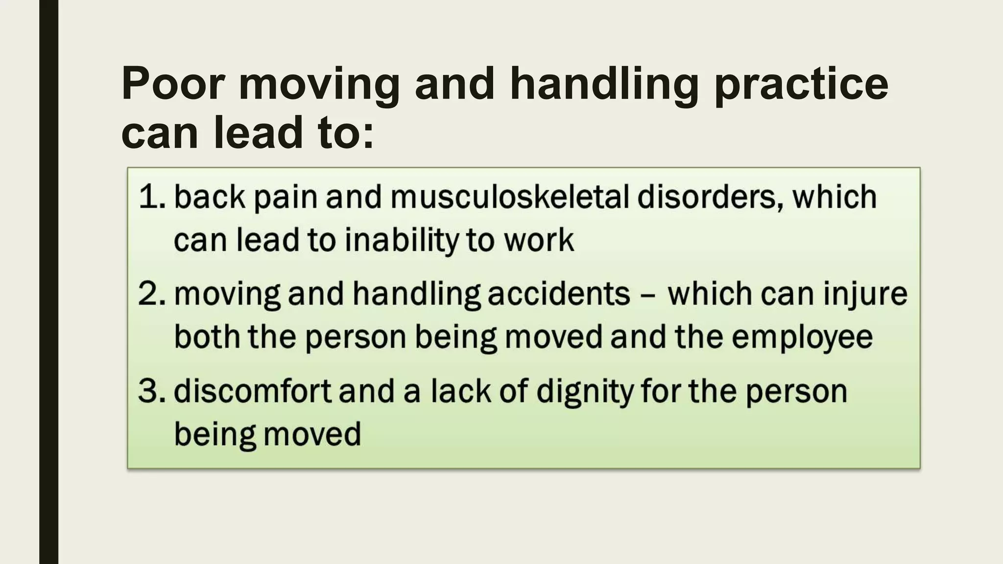 Manual handling presentation | PPTX