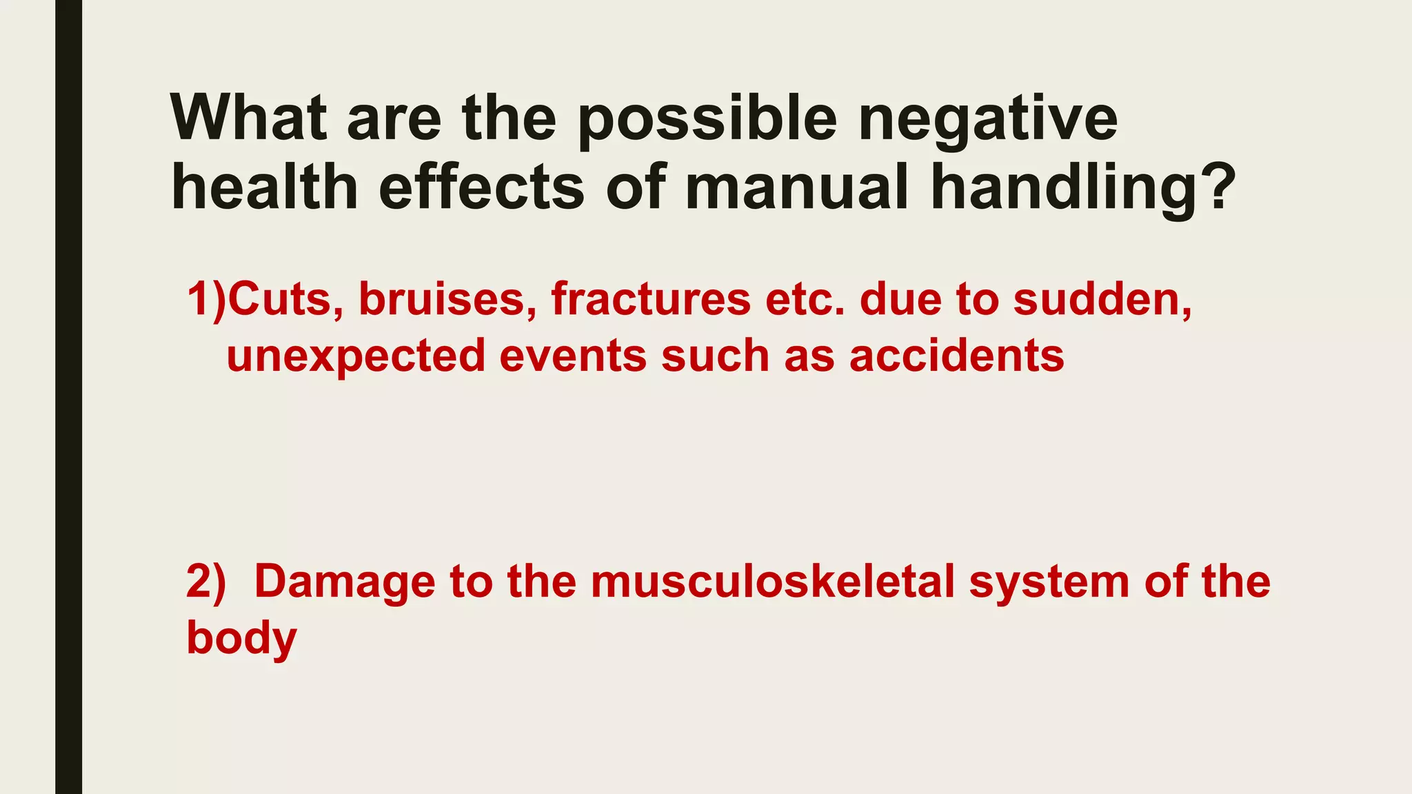 Manual handling presentation | PPTX