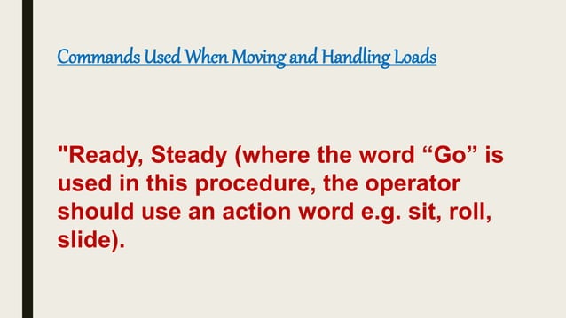 Manual handling presentation | PPTX