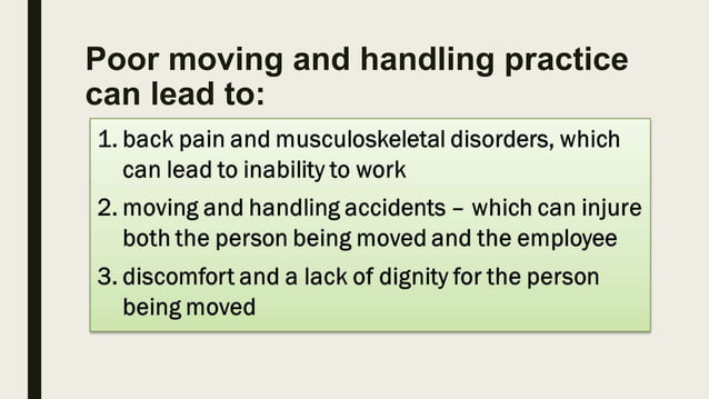 Manual handling presentation | PPTX