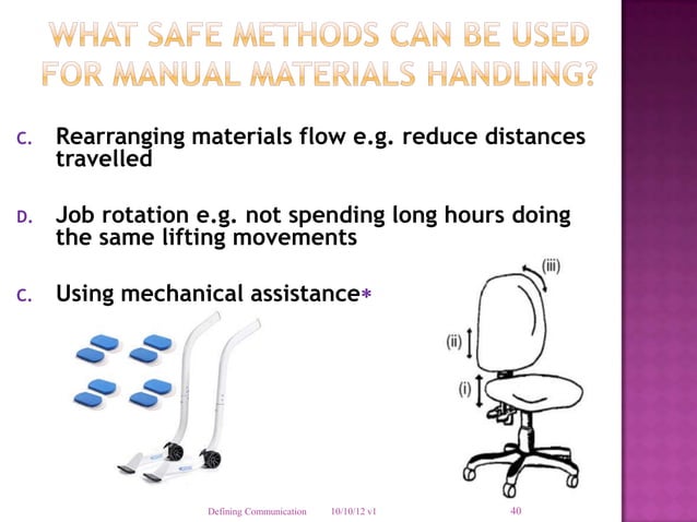 Manual Handling - Shift Materials Safely | PPTX