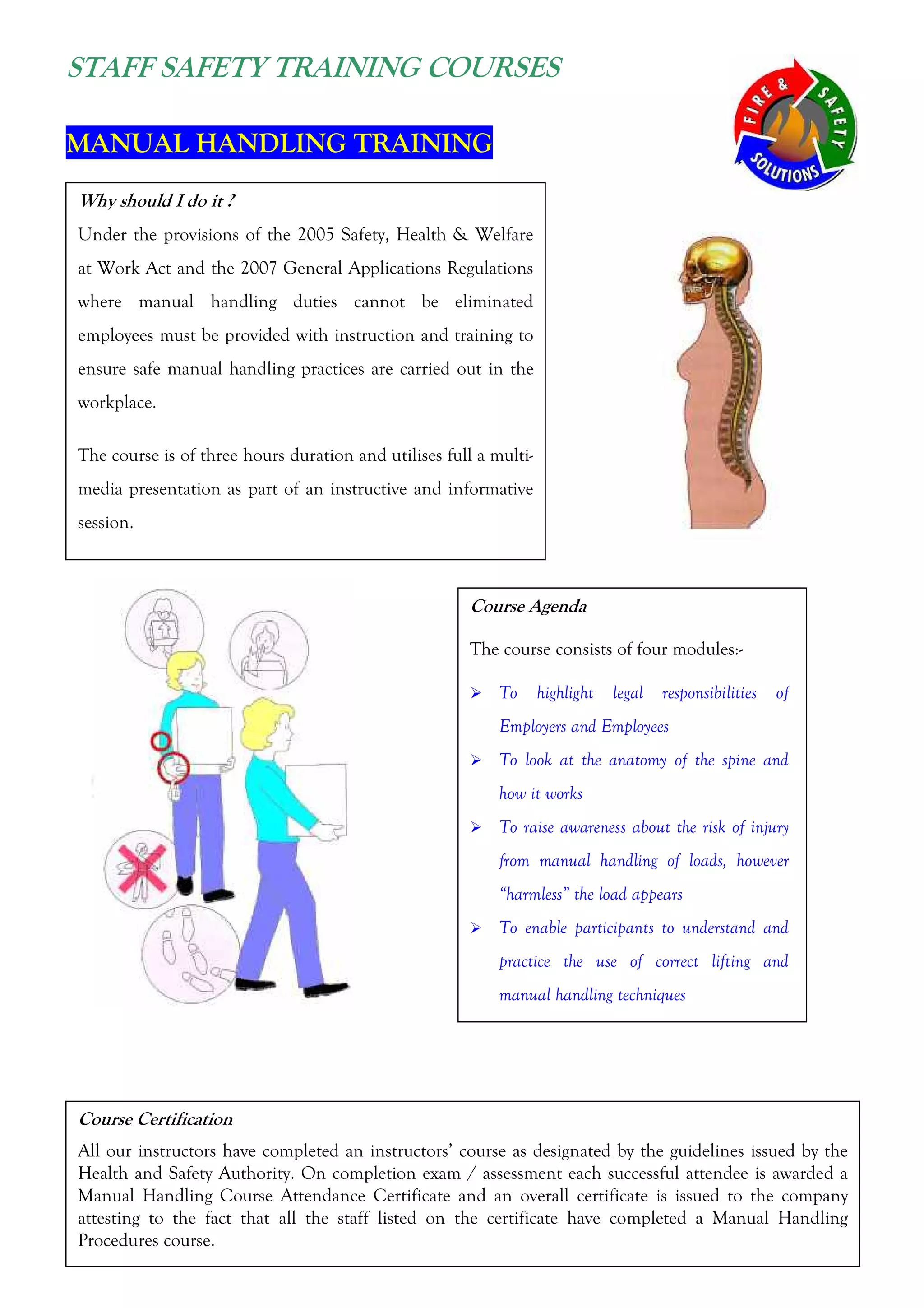 Manual Handling Training | PDF