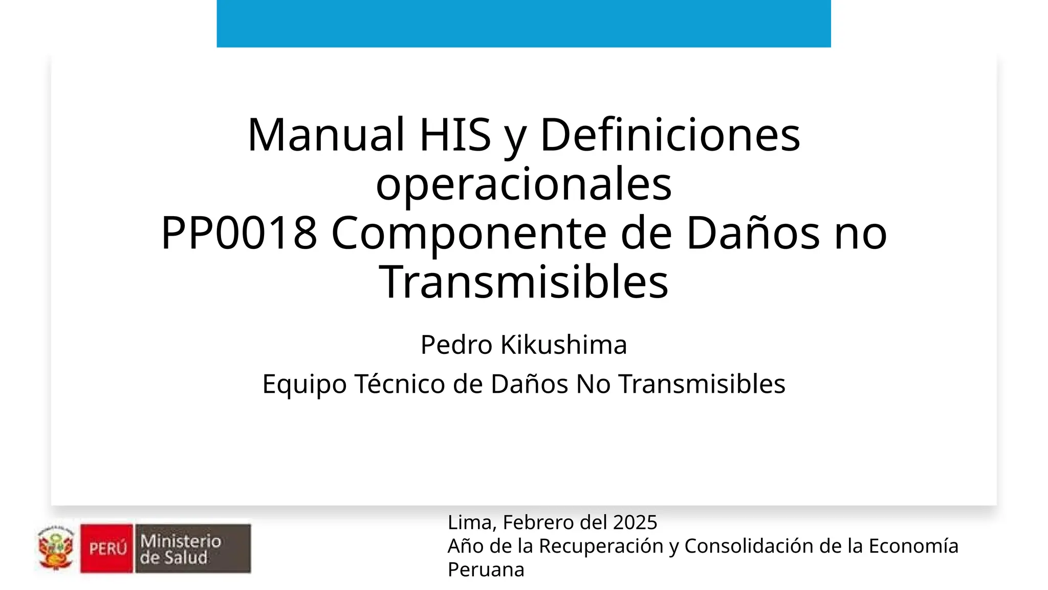 Manual HIS MINSA daños no transmisibles 2025 | PPTX