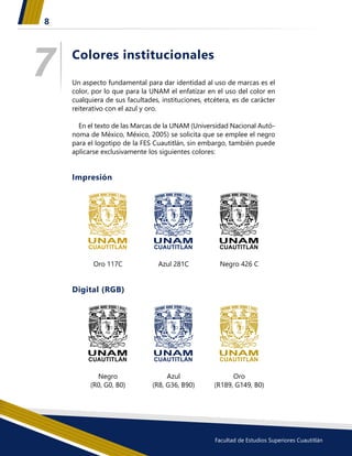 manual identidad grafica UNAM presencia medios impresos digitales | PDF
