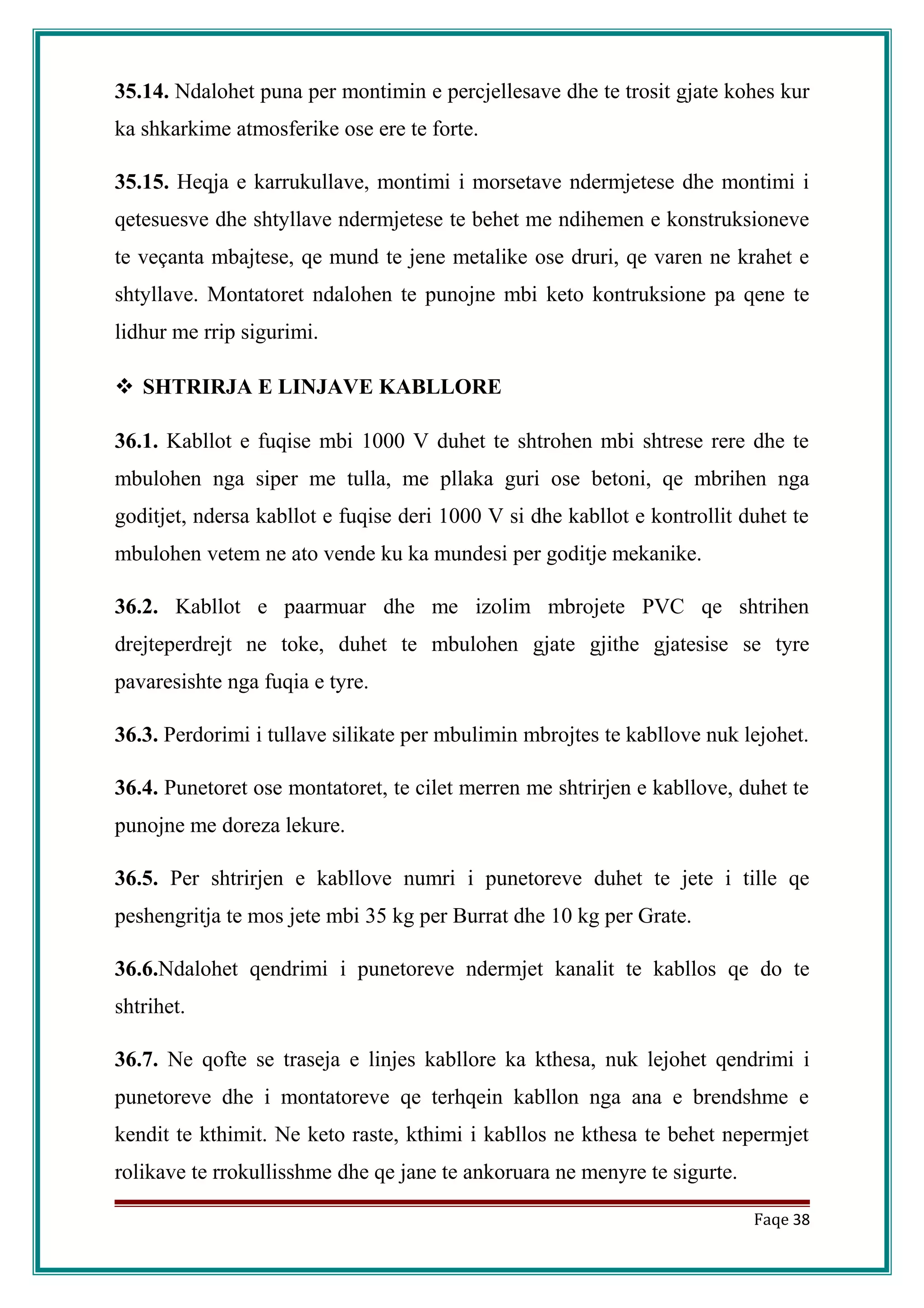 Manuali i punes ndertimin e linjave dhe nst te tensionit te larte shqip ...