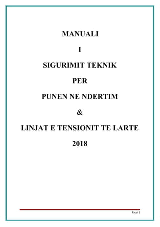 Manuali i punes ndertimin e linjave dhe nst te tensionit te larte shqip ...
