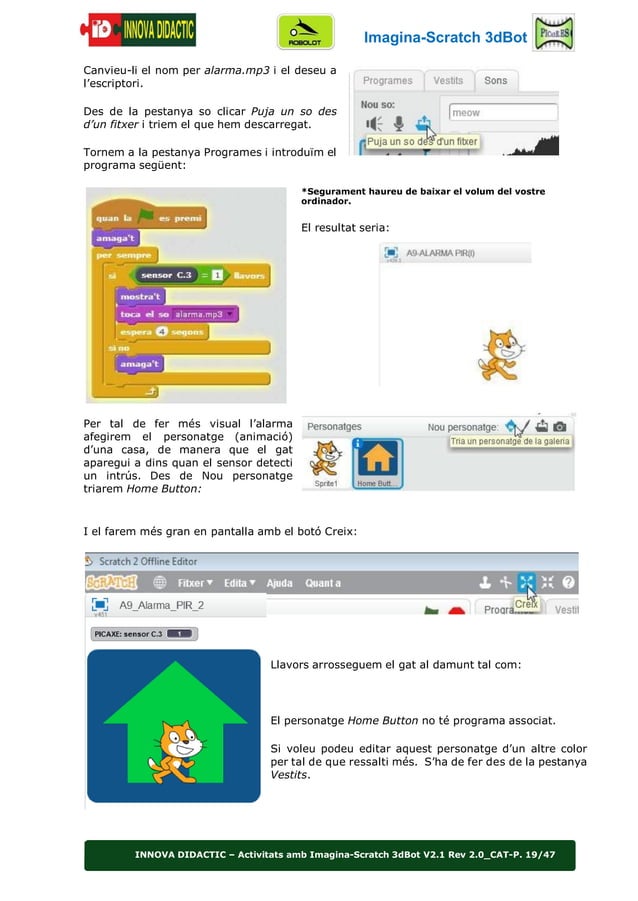 Manual imagina scratch-3d_bot_v2.1_rev3.0_cat | PDF