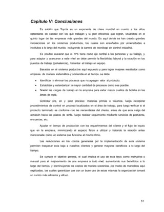 Manual de implementación Toyota Production System | DOCX