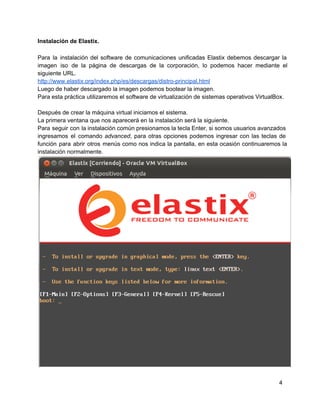 Manual instalación e implementación de Elastix | PDF