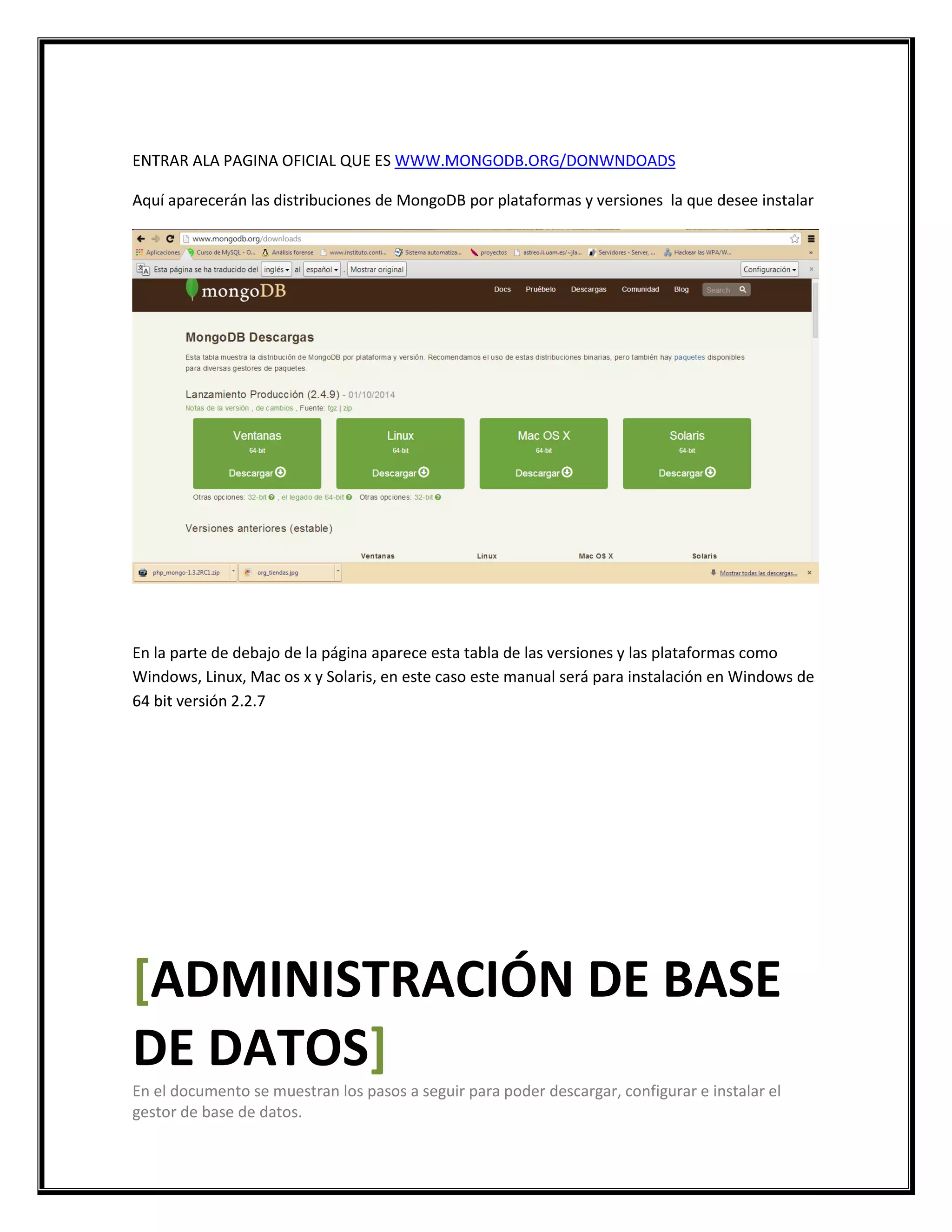 Manual Instalacion Mongodb Noh Puc Jesus Fernando Pdf