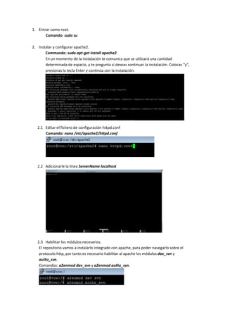 Manual instalacion svn | PDF