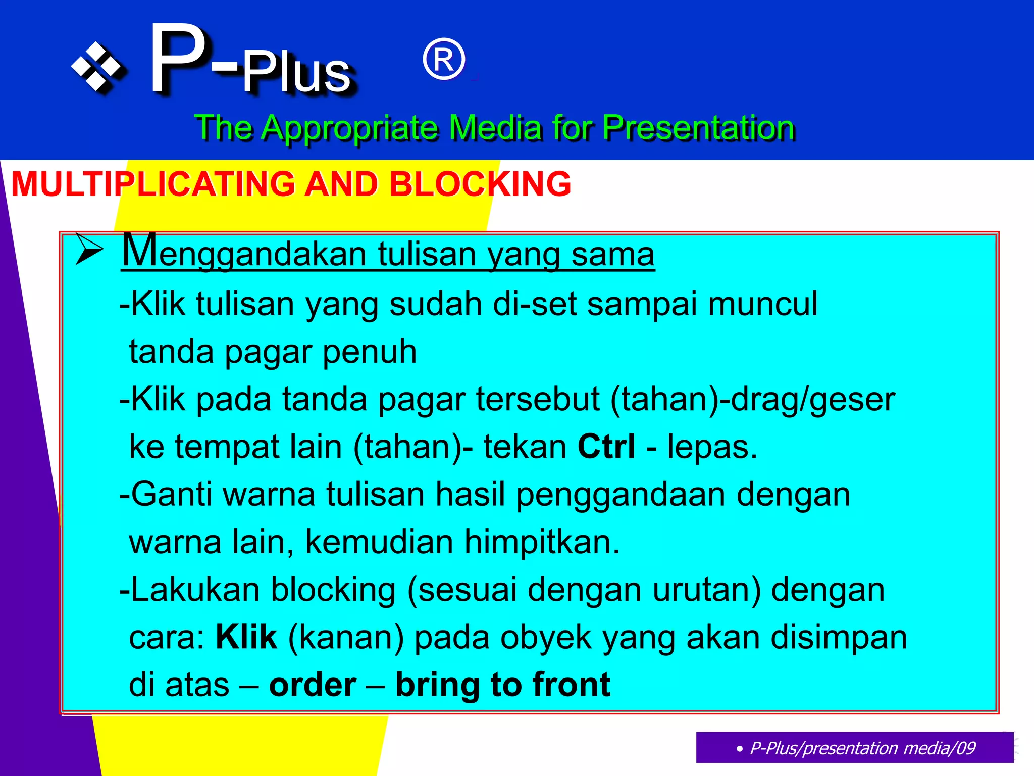 Manual instruction 4 power point plus | PPT