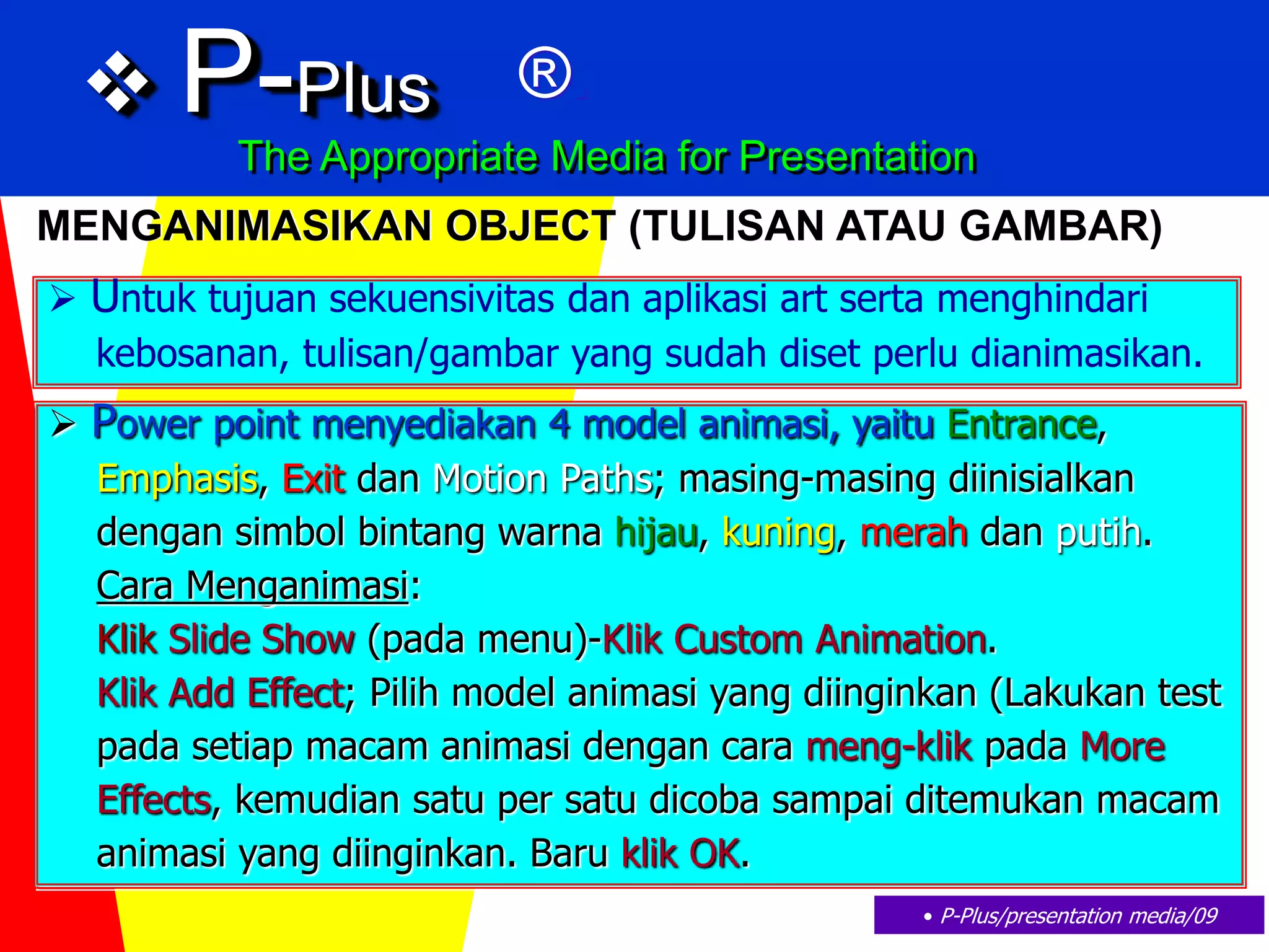 Manual instruction 4 power point plus | PPT