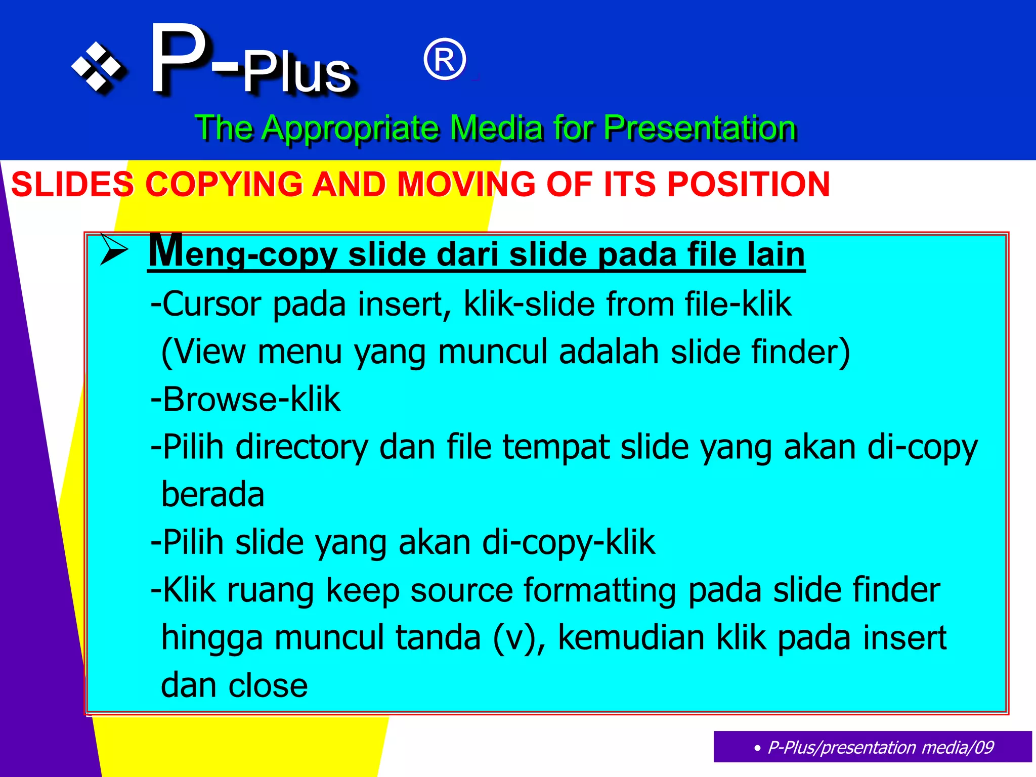 Manual Instruction 4 Power Point Plus Ppt