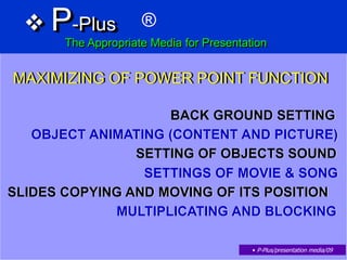 Manual instruction 4 power point plus | PPT