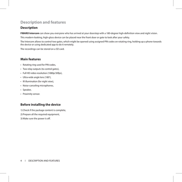 Manual Intercom - Fibaro | PDF