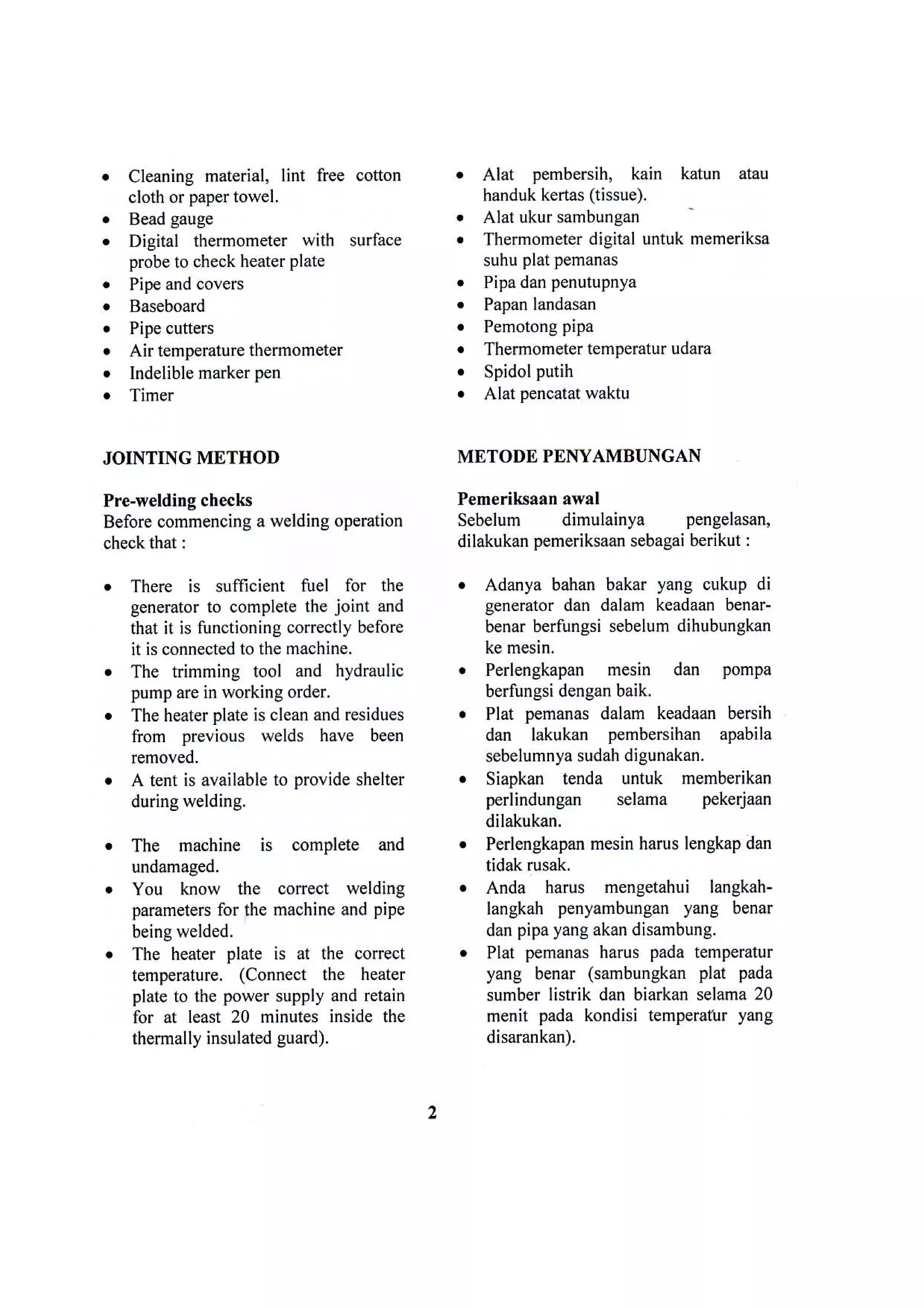 Tehnik Penyambungan Pipa HDPE | PDF