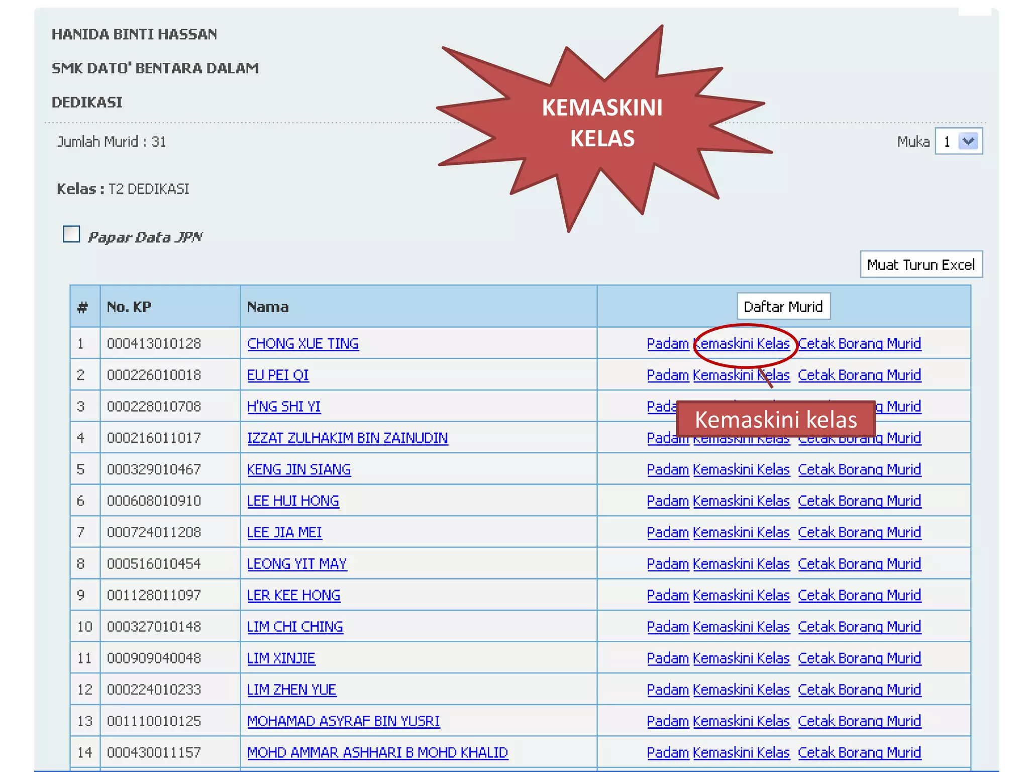 APDM ~ Manual kemaskini kelas | PPT