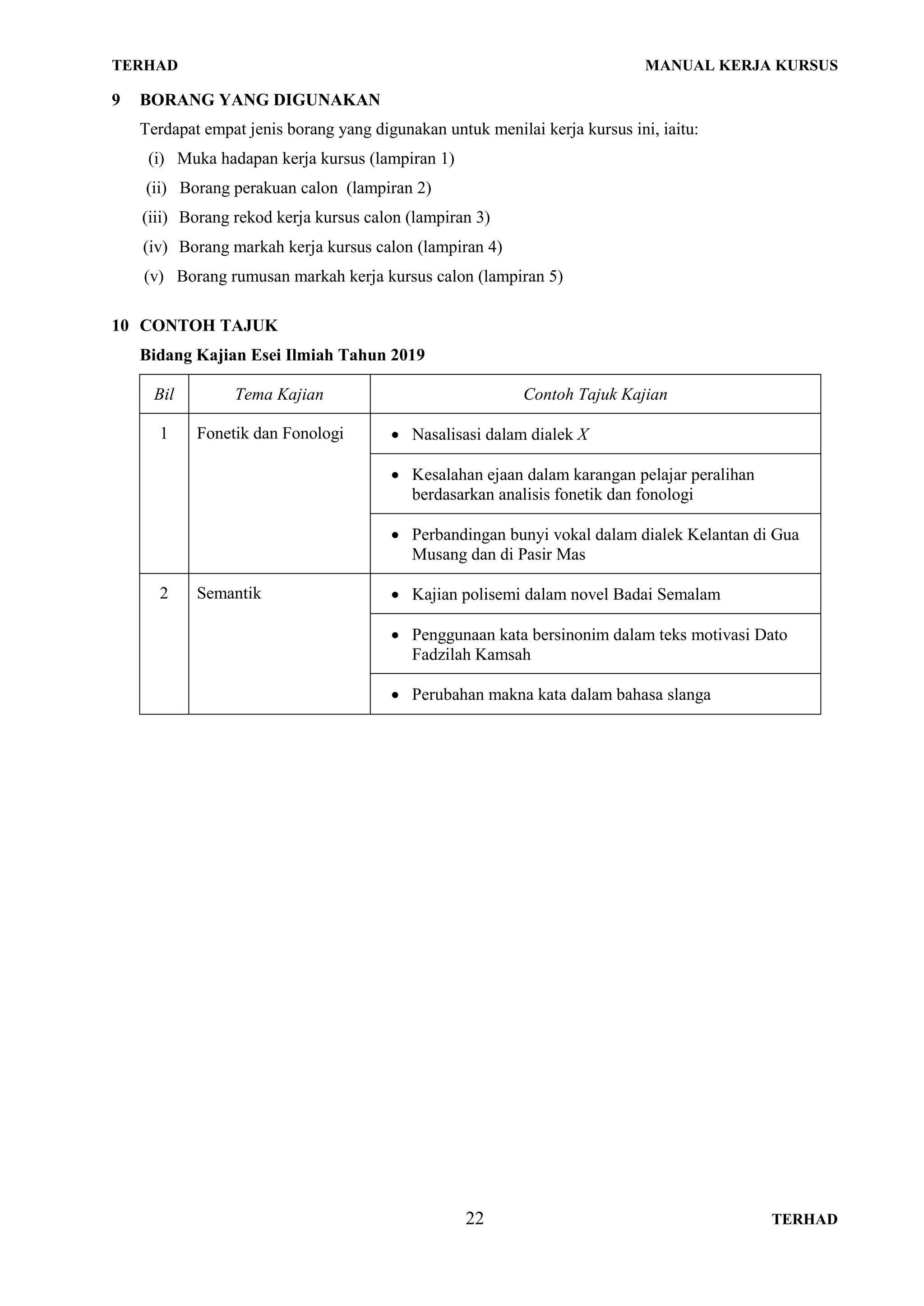 Manual kerja kursus bm p3 9105 2019 | PDF