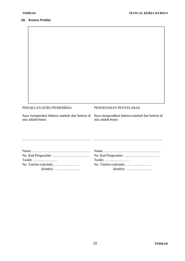 Manual kerja kursus bm p3 9105 2019 | PDF