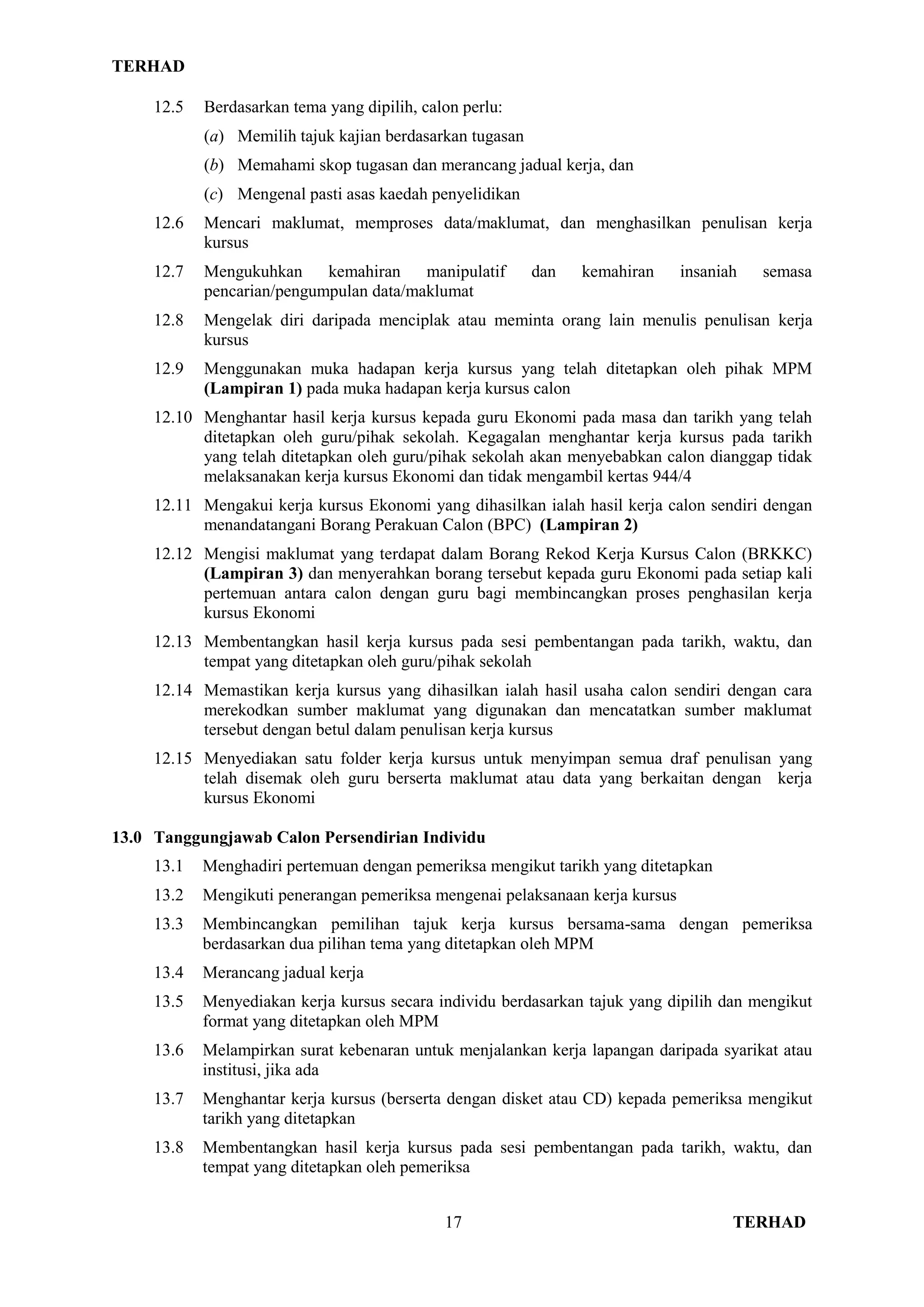 Manual kerja kursus ekonomi 944 2019 | PDF