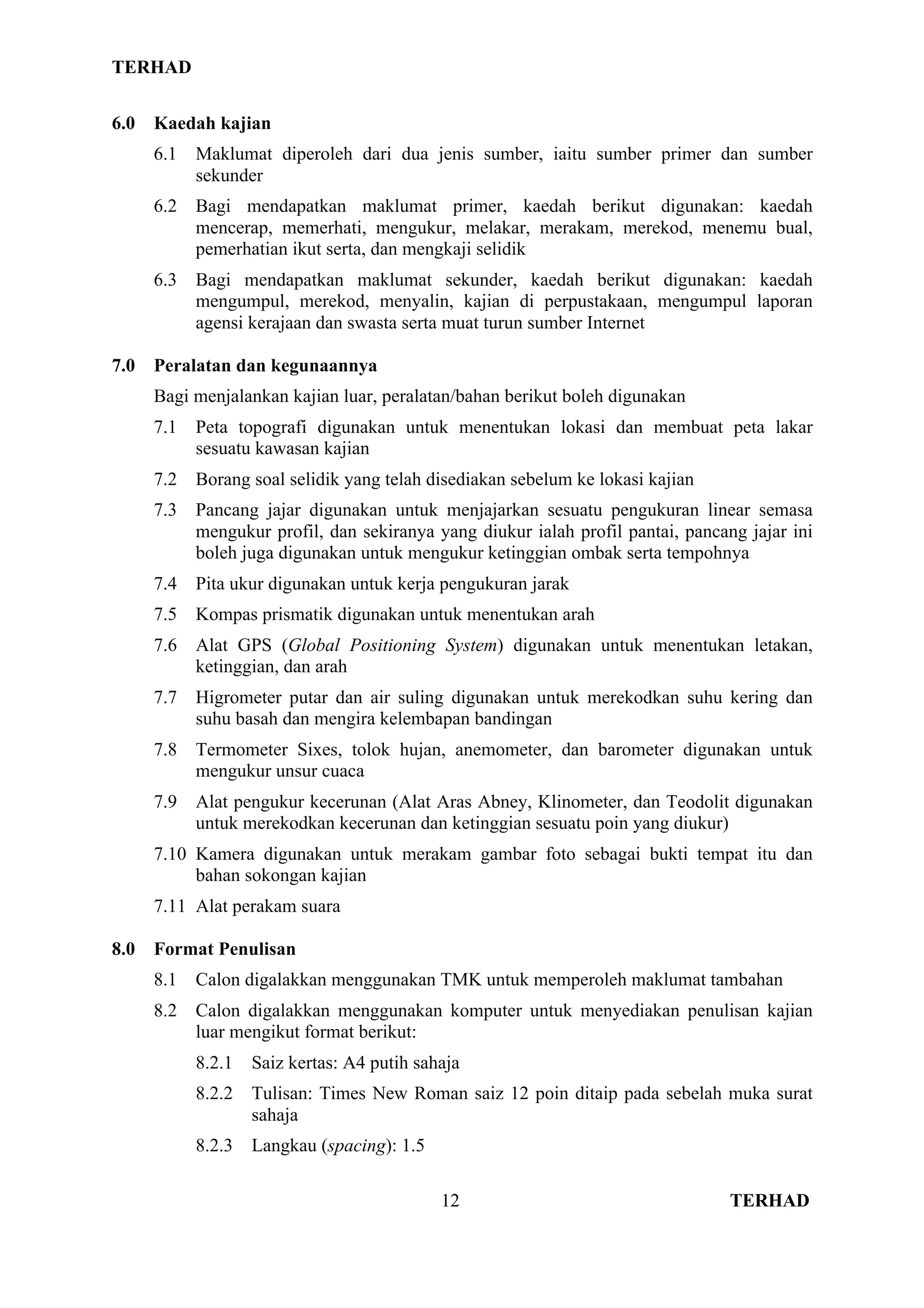 Manual kerja kursus geografi 942 4 2019 | PDF