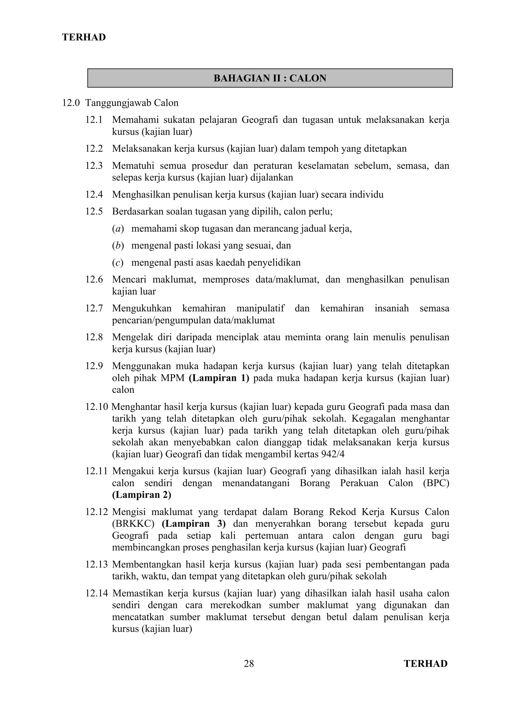Manual kerja kursus geografi 942 4 2019 | PDF