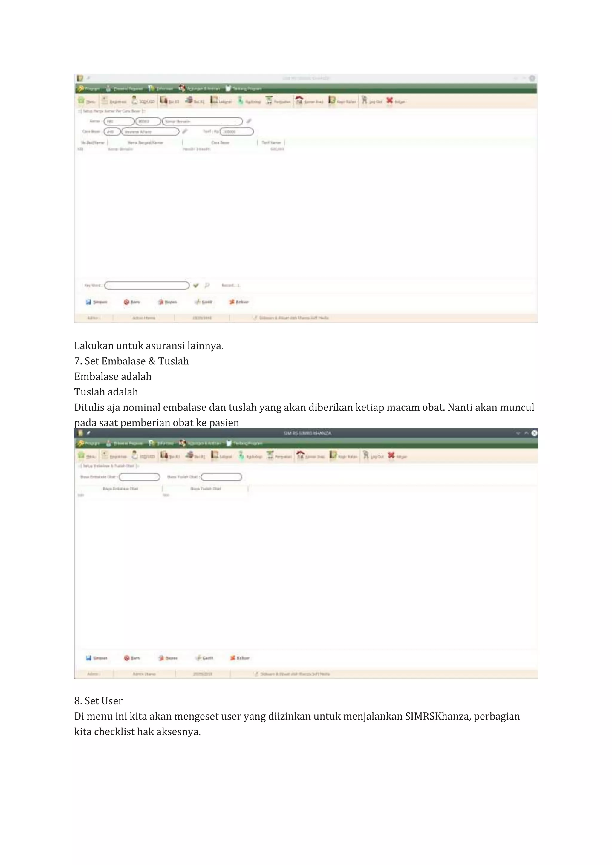 Manual khanza simrs | PDF