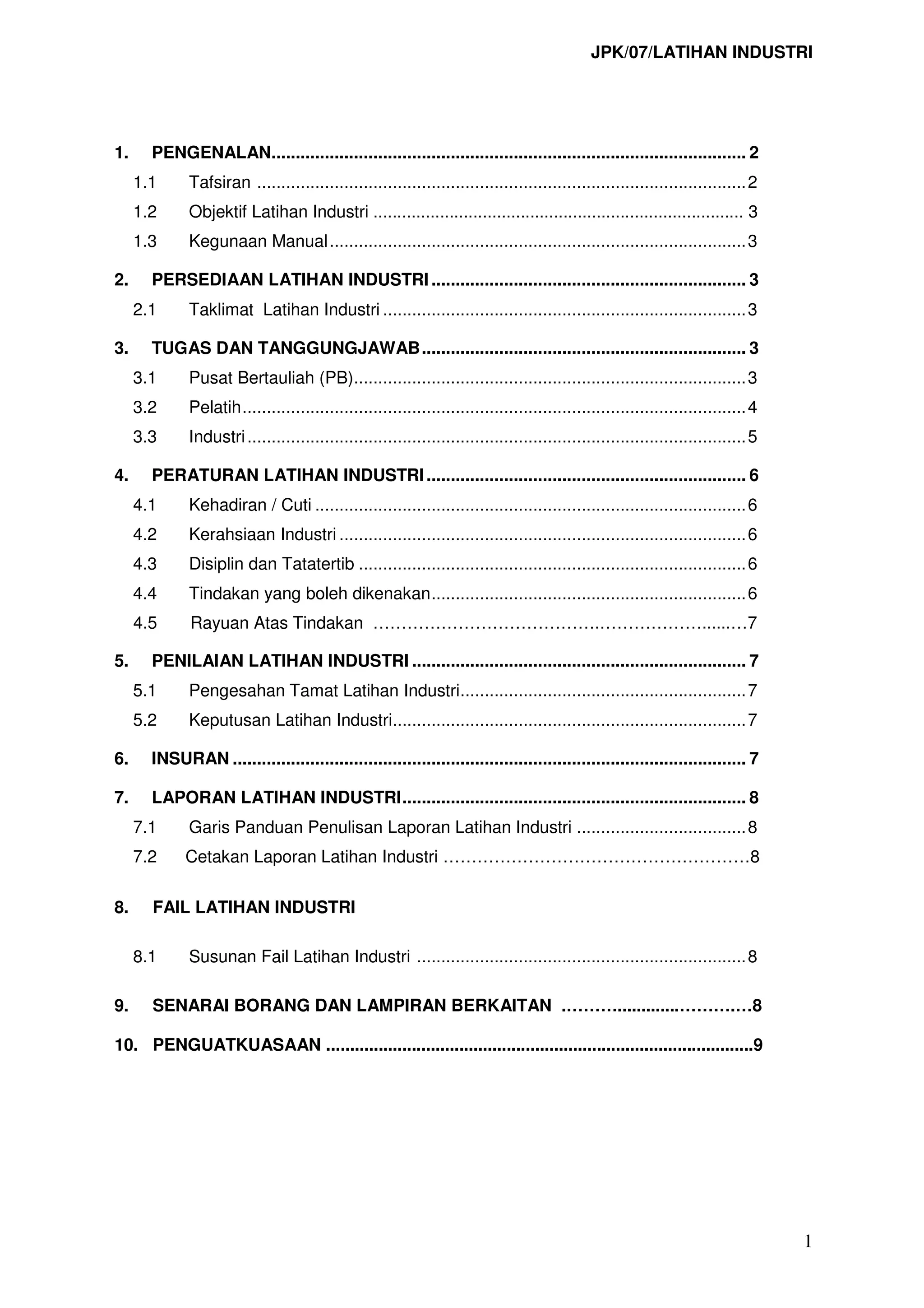 Manual latihan industri | PDF