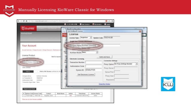 Manually License KioWare Classic for Windows