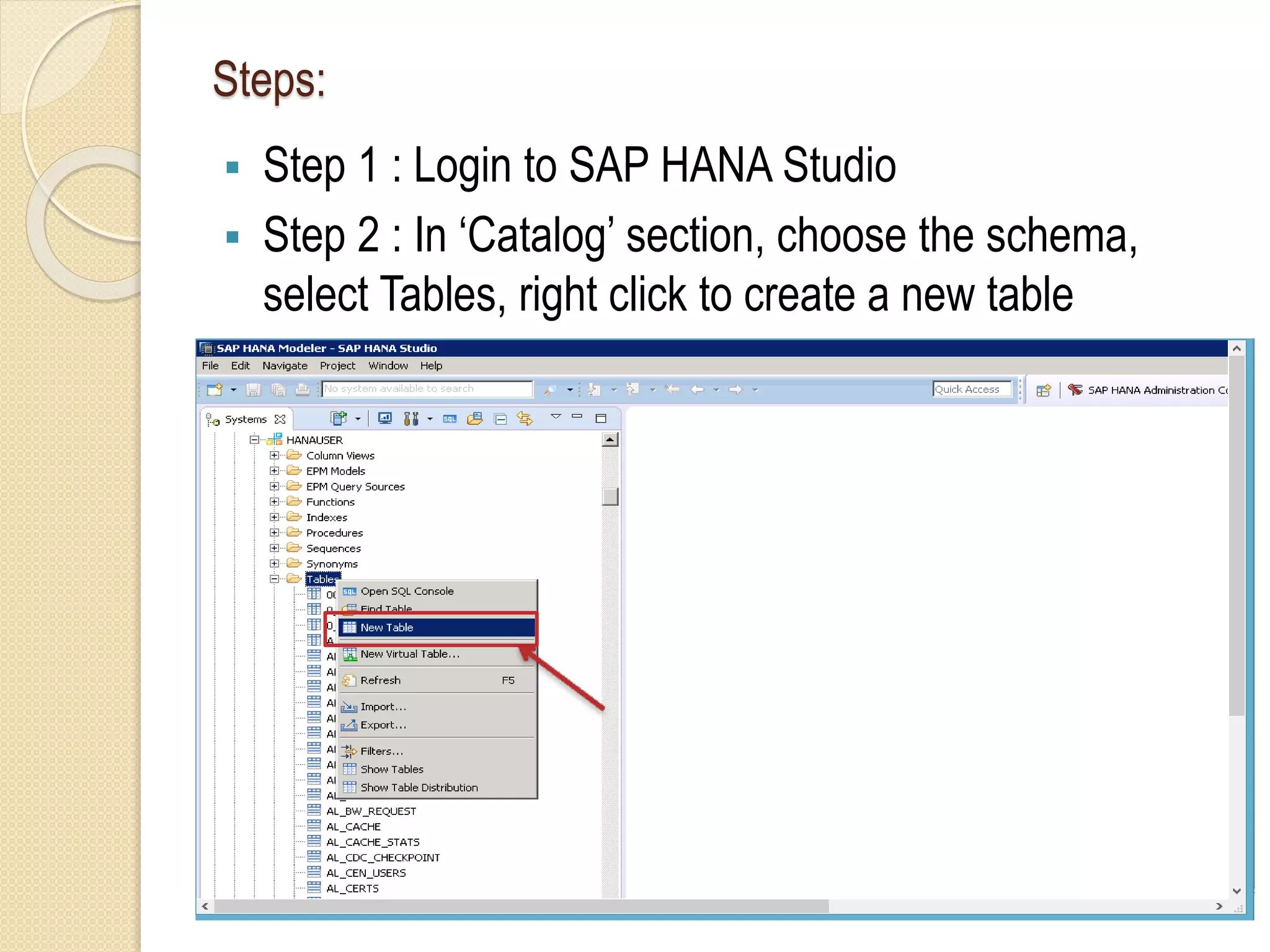 SAP HANA - Manually to insert_data_table | PPT