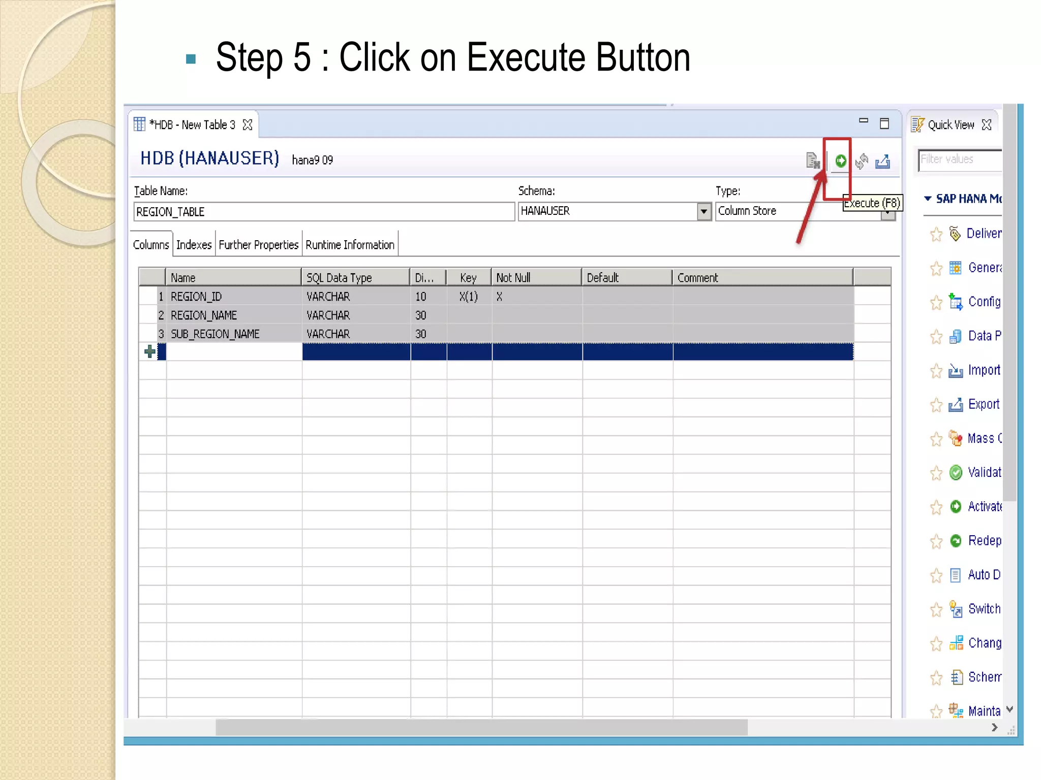 SAP HANA - Manually to insert_data_table | PPT