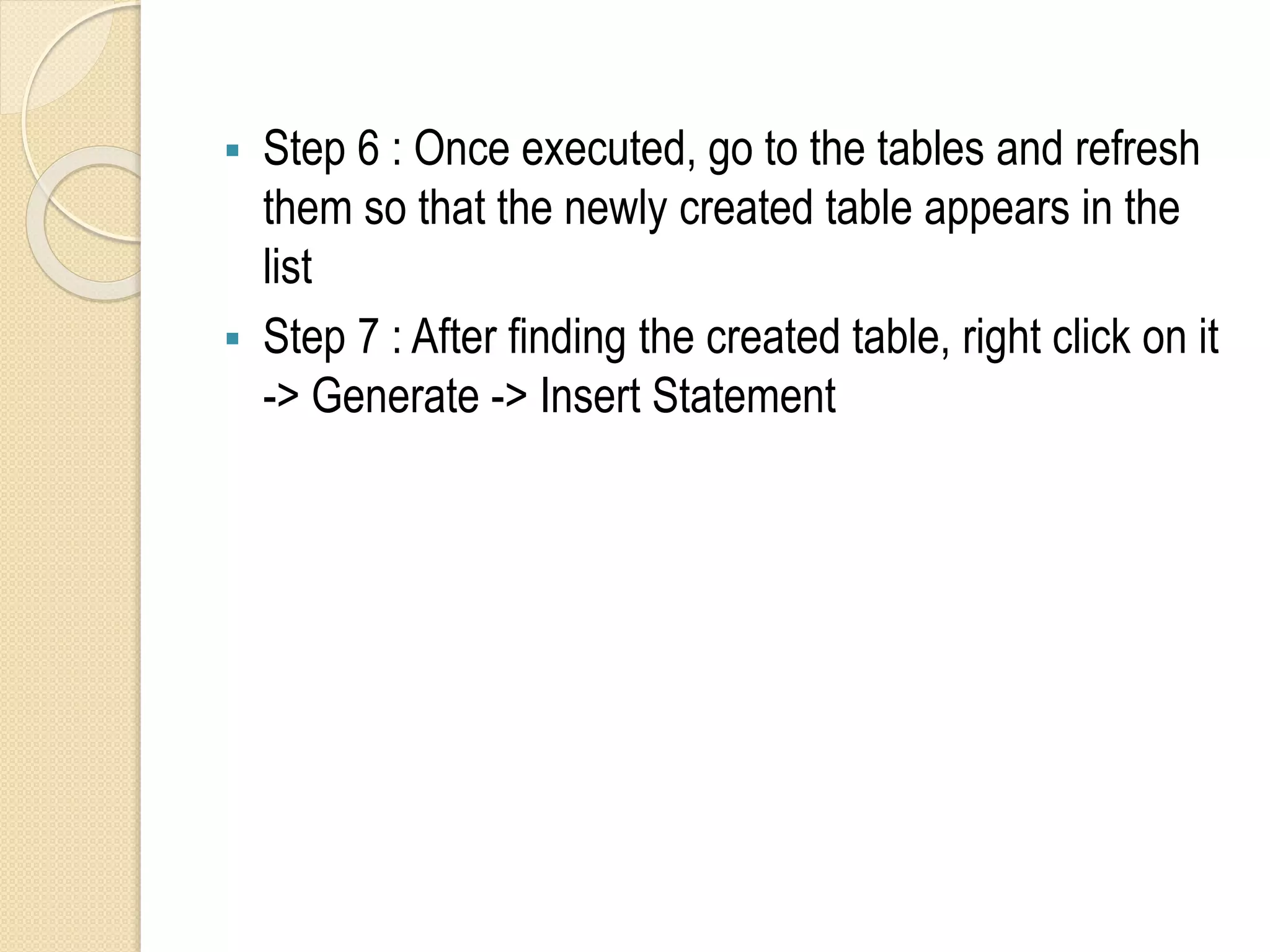 SAP HANA - Manually to insert_data_table | PPT