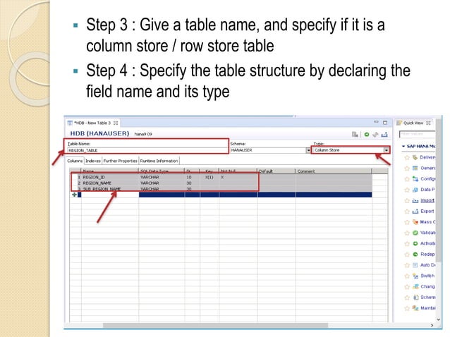 SAP HANA - Manually to insert_data_table | PPTX | Databases | Computer Software and Applications