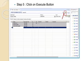 SAP HANA - Manually to insert_data_table | PPTX | Databases | Computer Software and Applications