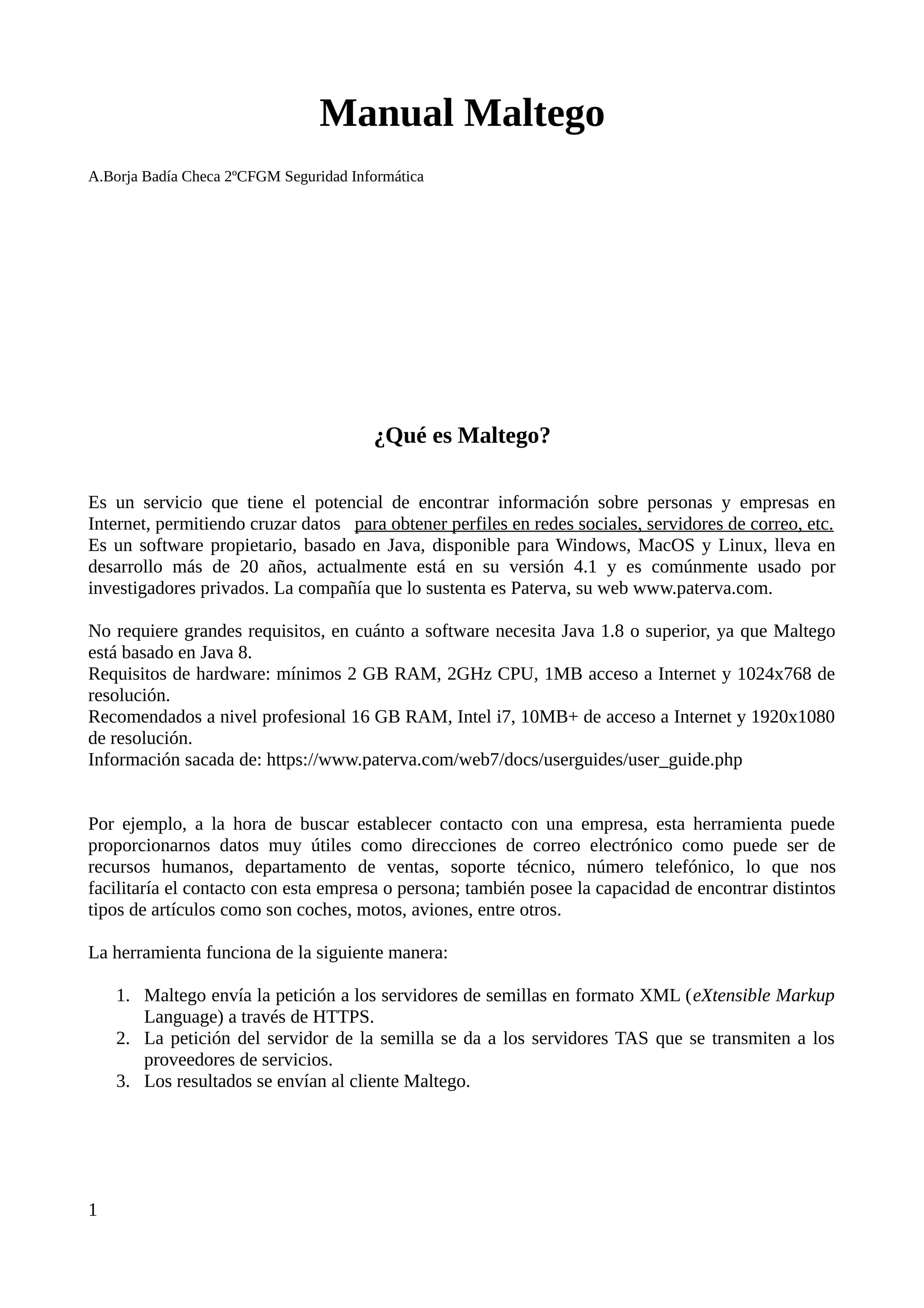 Herramienta hacker - Manual Maltego | PDF
