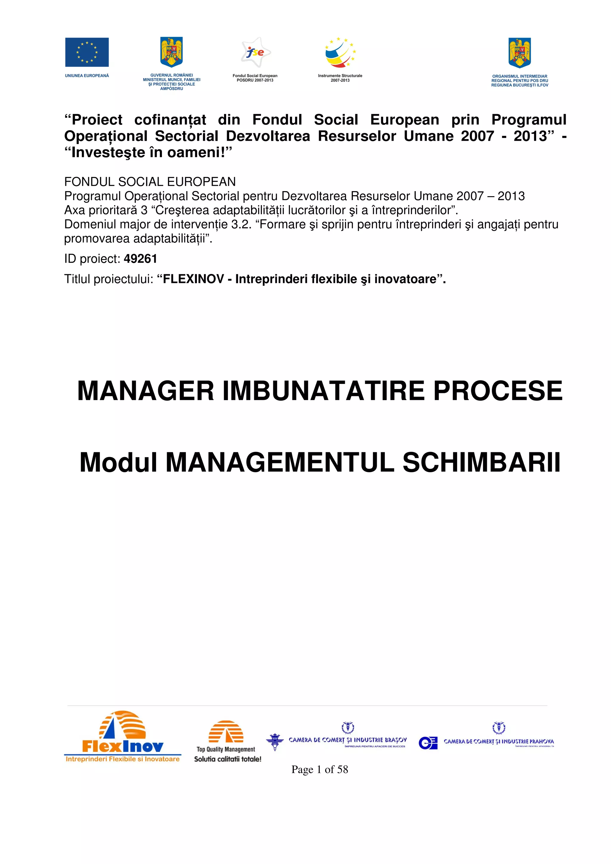 Manual management schimbare | PDF