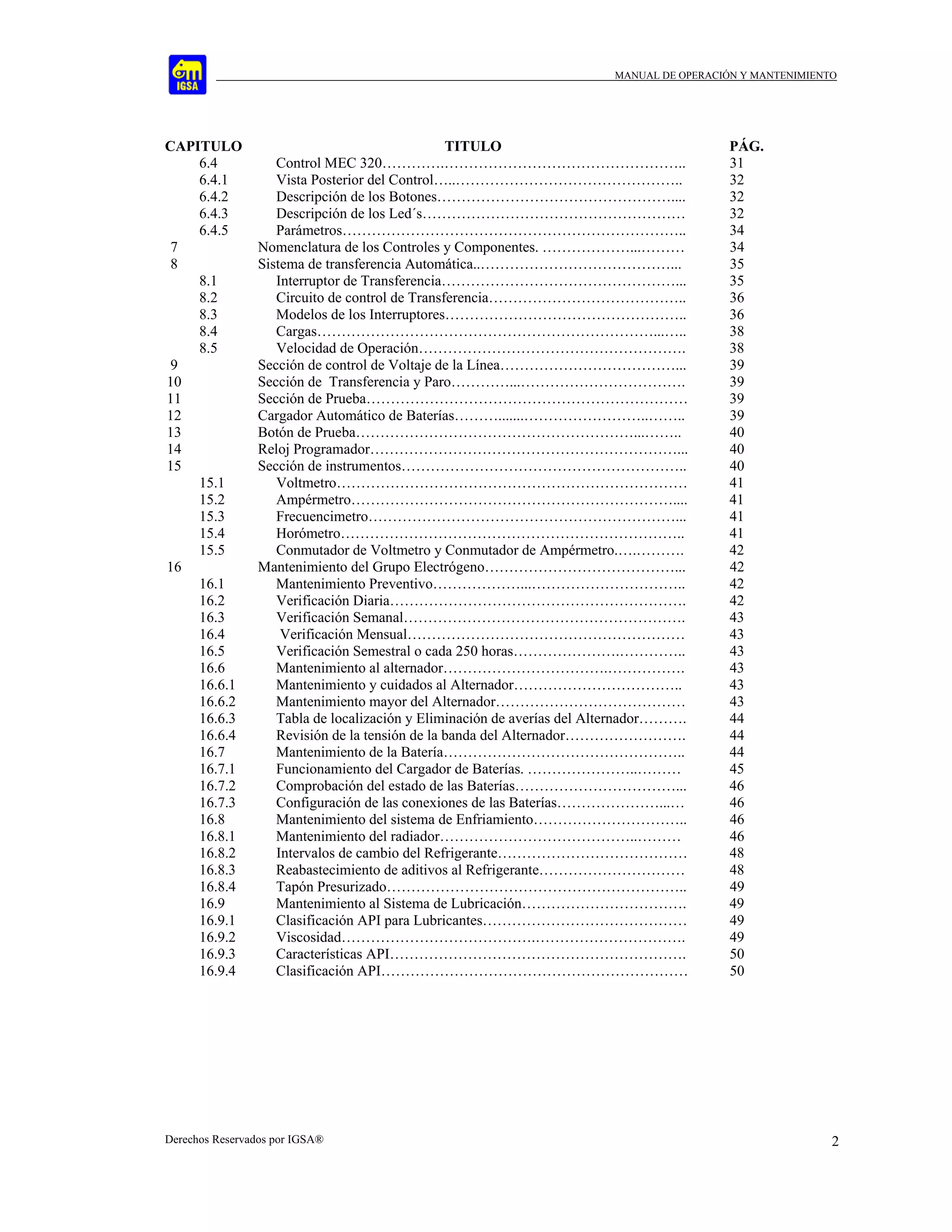 Manual mantenimiento plantas electricas diesel | PDF | Technology & Computing