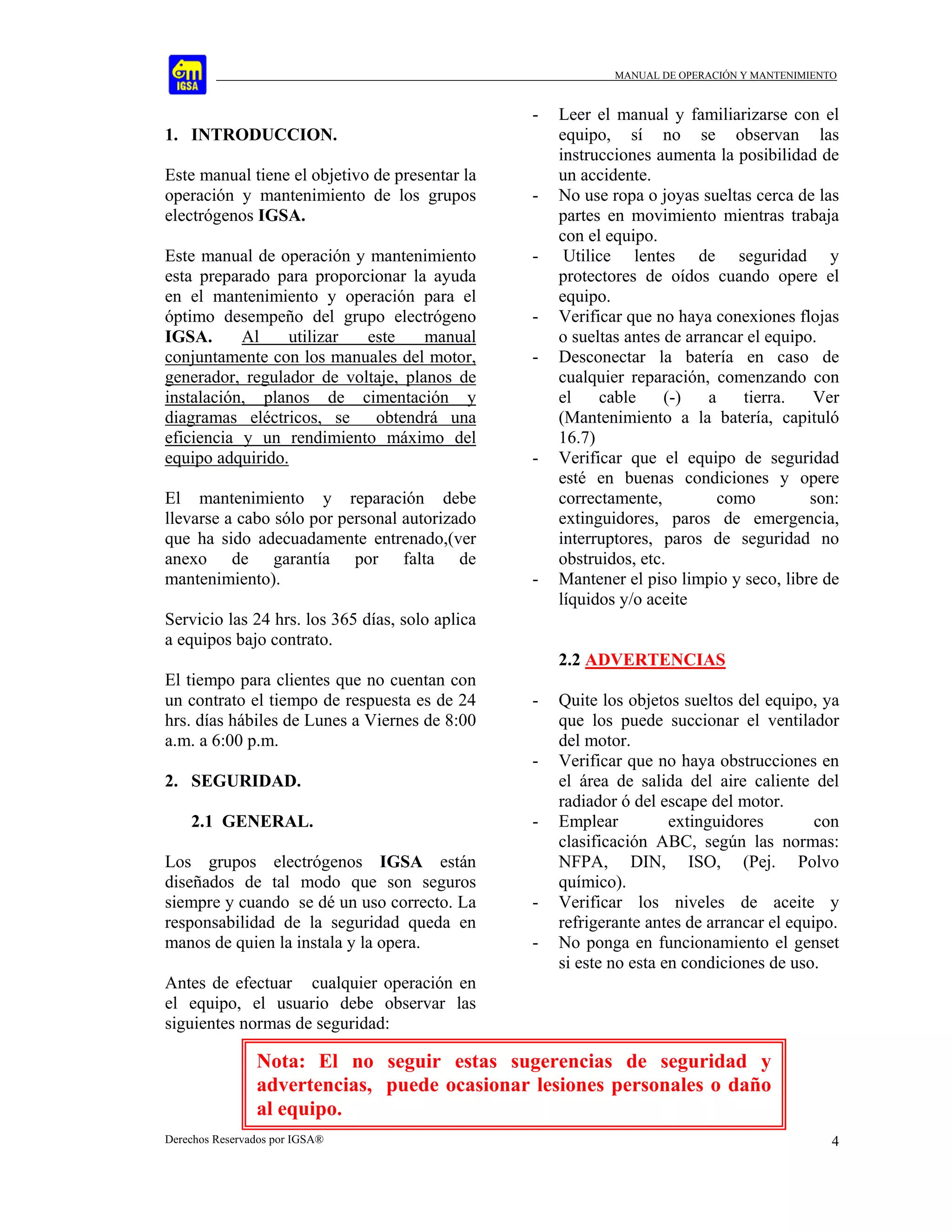 Manual mantenimiento plantas electricas diesel | PDF | Technology & Computing