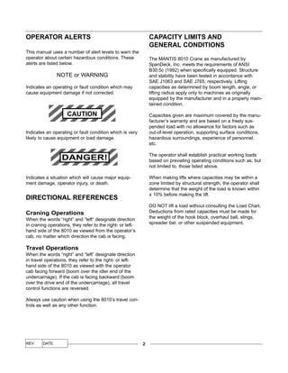 MANUAL GENERAL GRUA MANTIS 8090 PARA 2025 | PDF