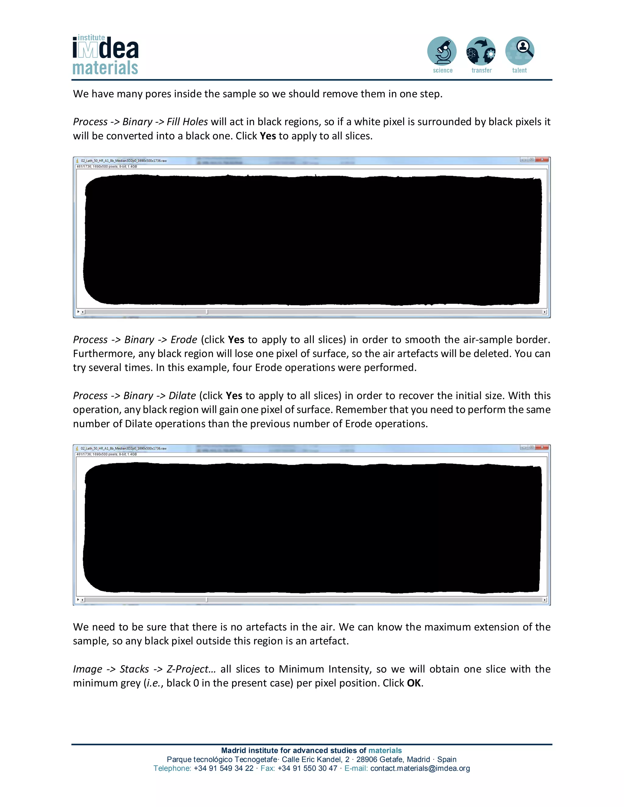 How to make a mask for an XCT reconstructed volume with ImageJ | PDF ...