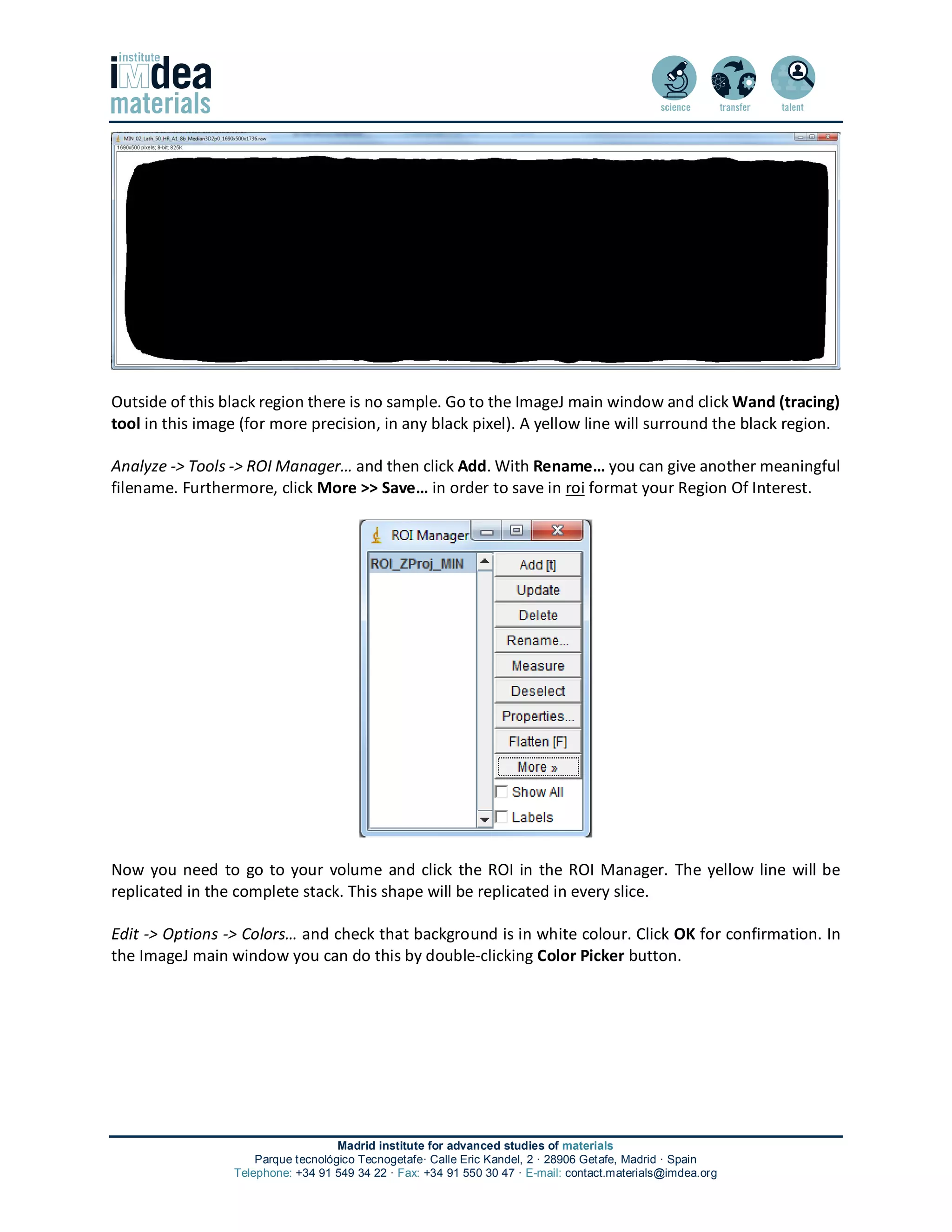 How to make a mask for an XCT reconstructed volume with ImageJ | PDF ...